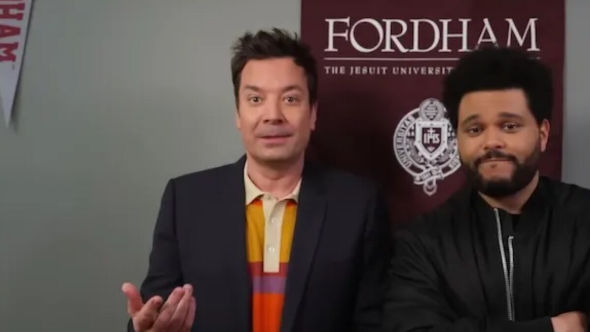 The Weeknd And Jimmy Fallon Make Fordham Students Groove To Blinding ...