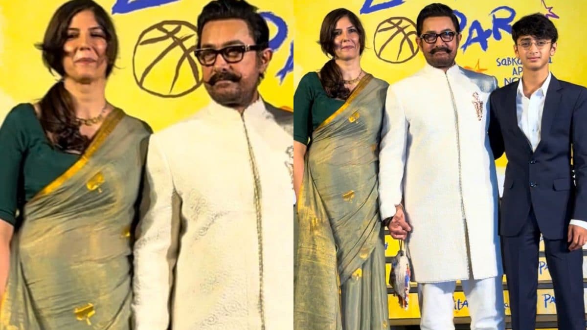 Aamir Khan Holds GF Gauri's Hand In Their Red Carpet Debut At Sitaare ...