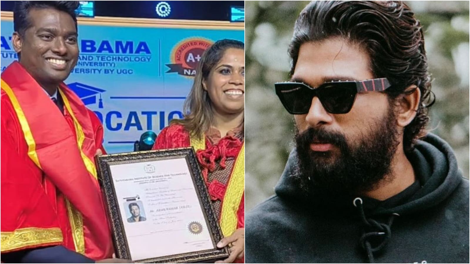 Allu Arjun Congratulates Atlee As He Receives Honorary Doctorate ...