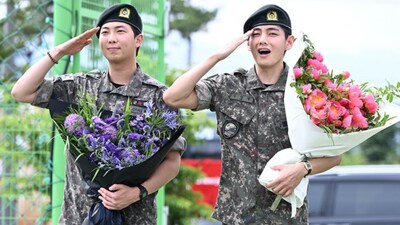 BTS RM, V Military Discharge: Why Did BTS Members RM And V Serve In The ...
