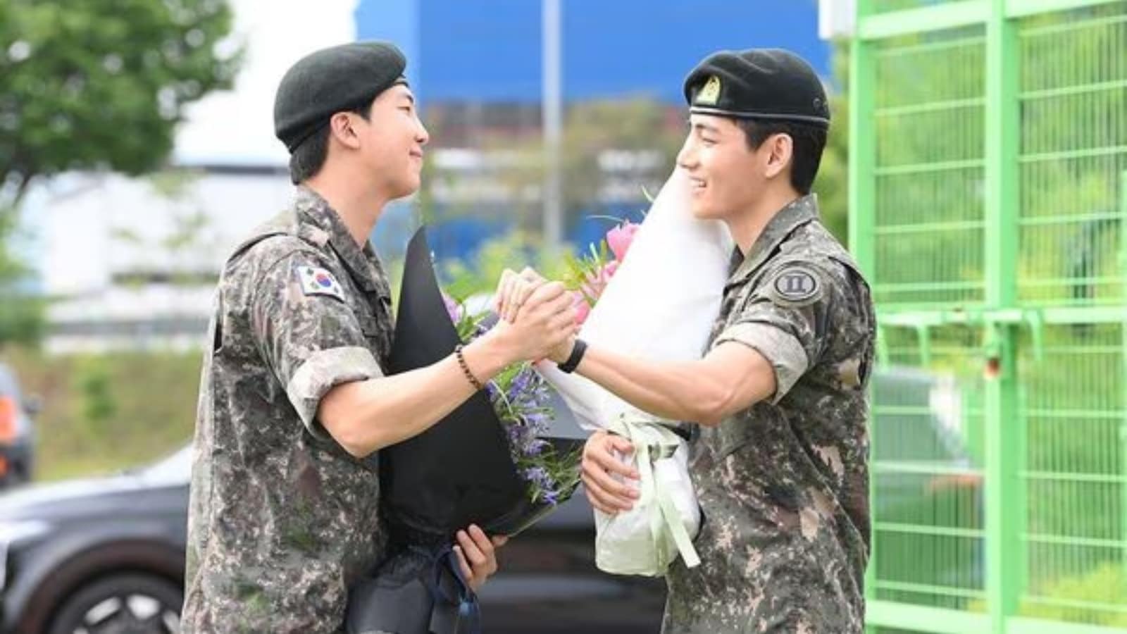 RM And V Reunite After Military Discharge, ARMY Says 'Welcome Back ...