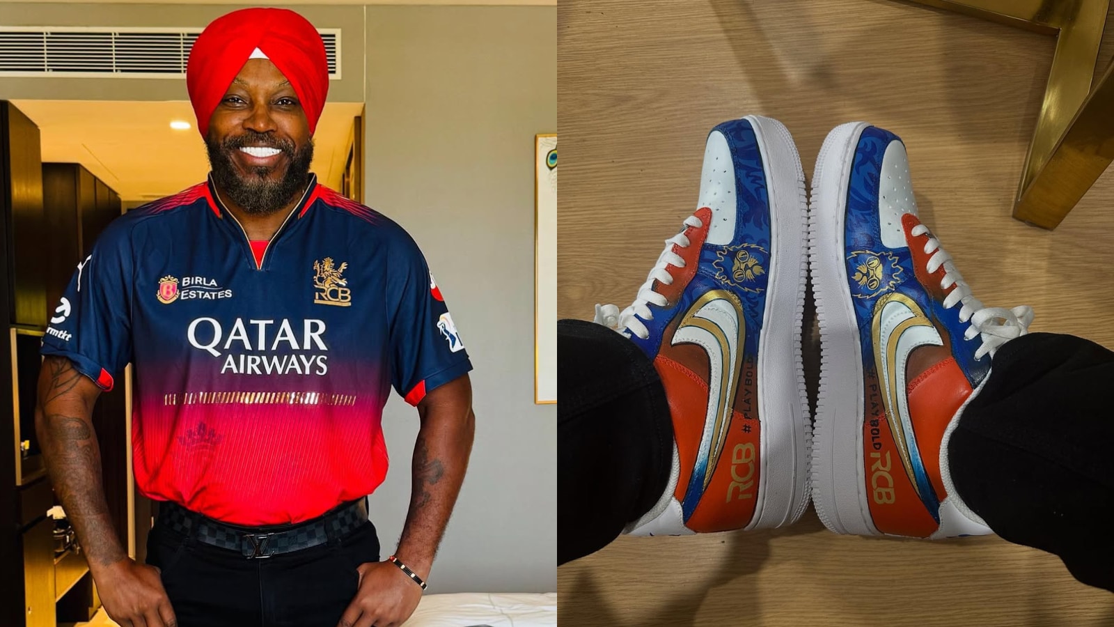 Punjabi Turban, RCB On Shoes: Who Is Chris Gayle Supporting In IPL 2025 ...