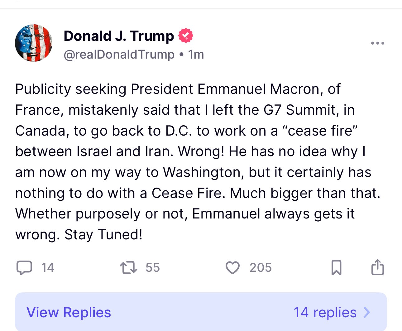 ‘Much Bigger...’: Trump Says He Didn’t Leave G7 Over Israel-Iran ...