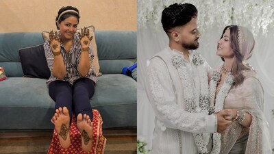 Hina Khan Flaunts Mehendi In New Photos From Intimate Wedding With ...