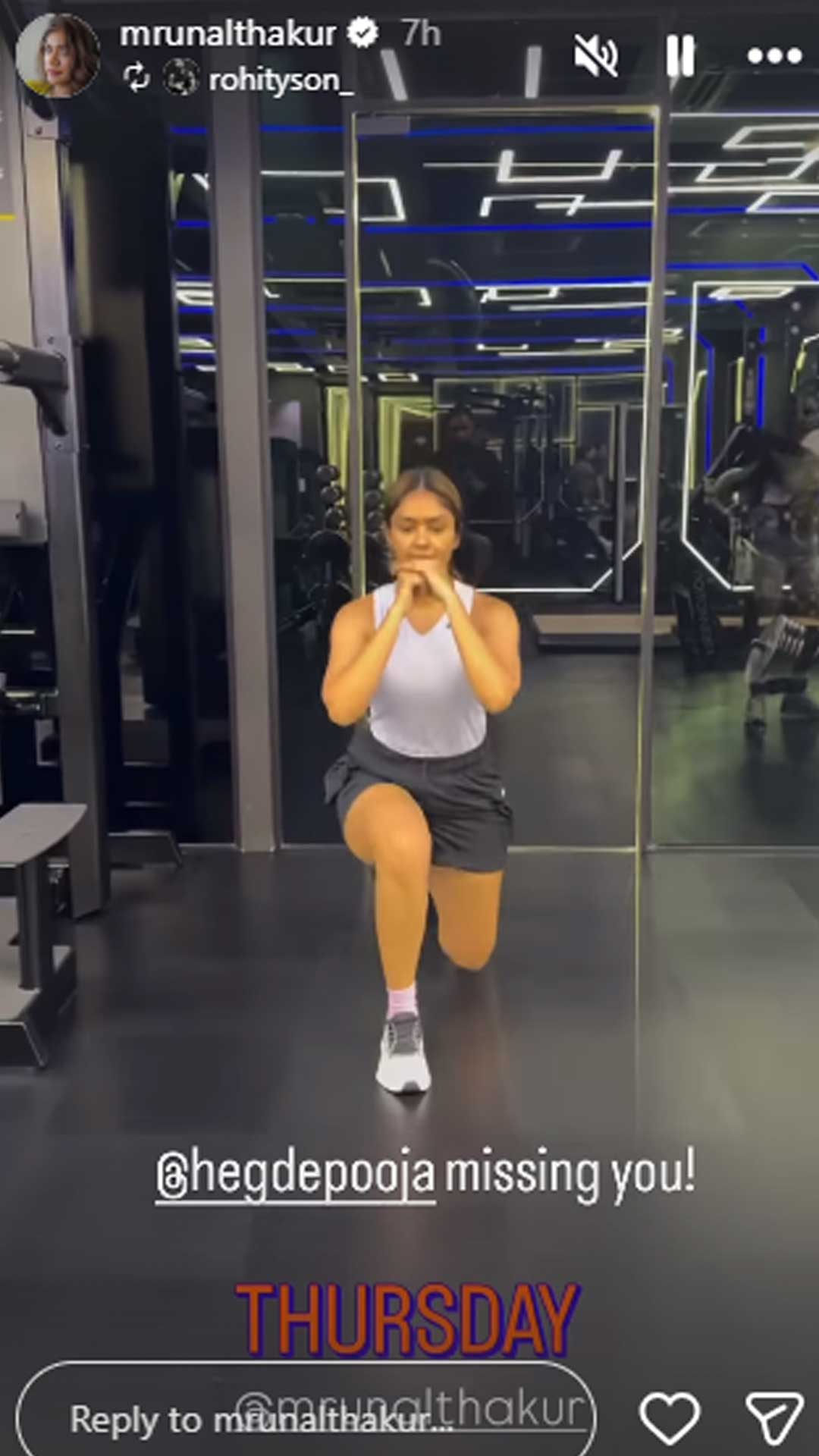 Hey Pooja Hegde, Mrunal Thakur Is Missing Her Gym Buddy Today | Movies ...