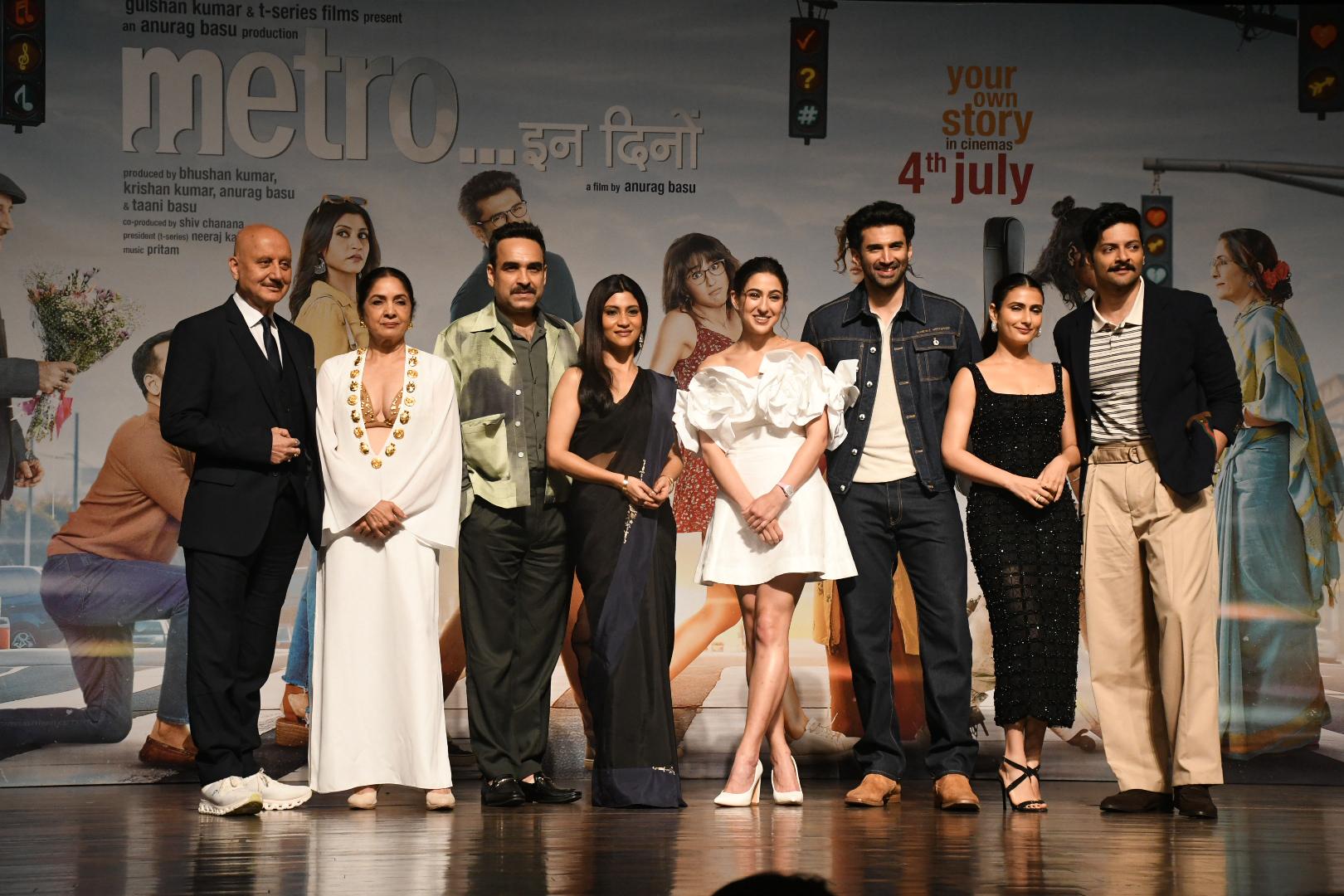 Metro In Dino Trailer Launch: Sara-Aditya, Fatima-Ali, Neena-Anupam ...