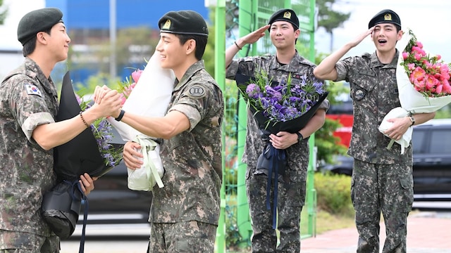 BTS Military Discharge Highlights: RM, V Make Grand Return, Confirm Stage Comeback Soon - News18