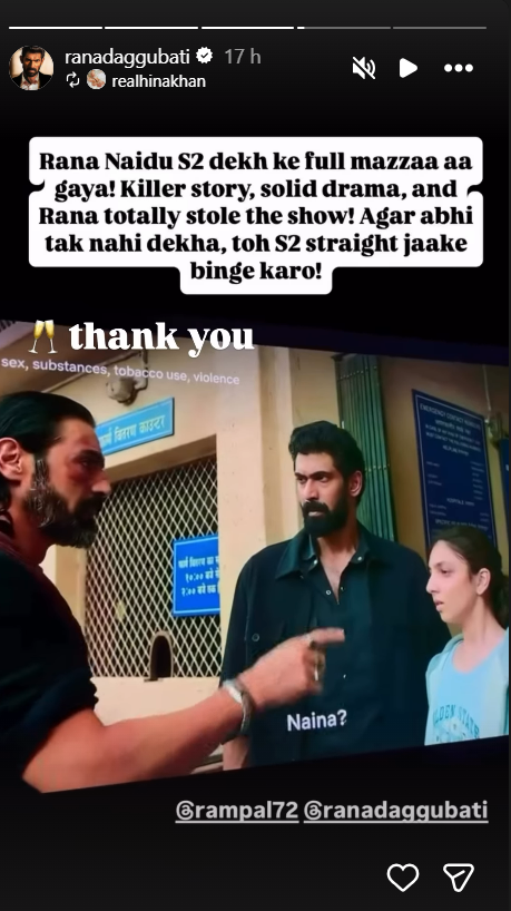 Hina Khan Reviews Rana Naidu Season 2: ‘Killer Story, Solid Drama ...