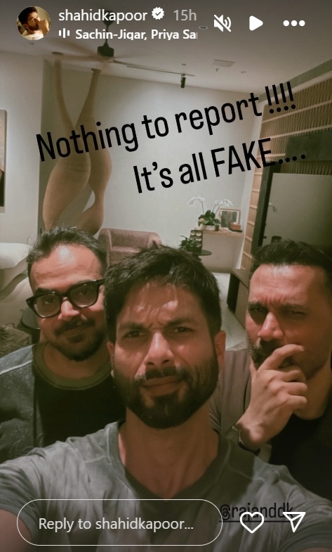 Shahid Kapoor’s Latest ‘Fake’ Selfie With Farzi Directors Raj And DK ...