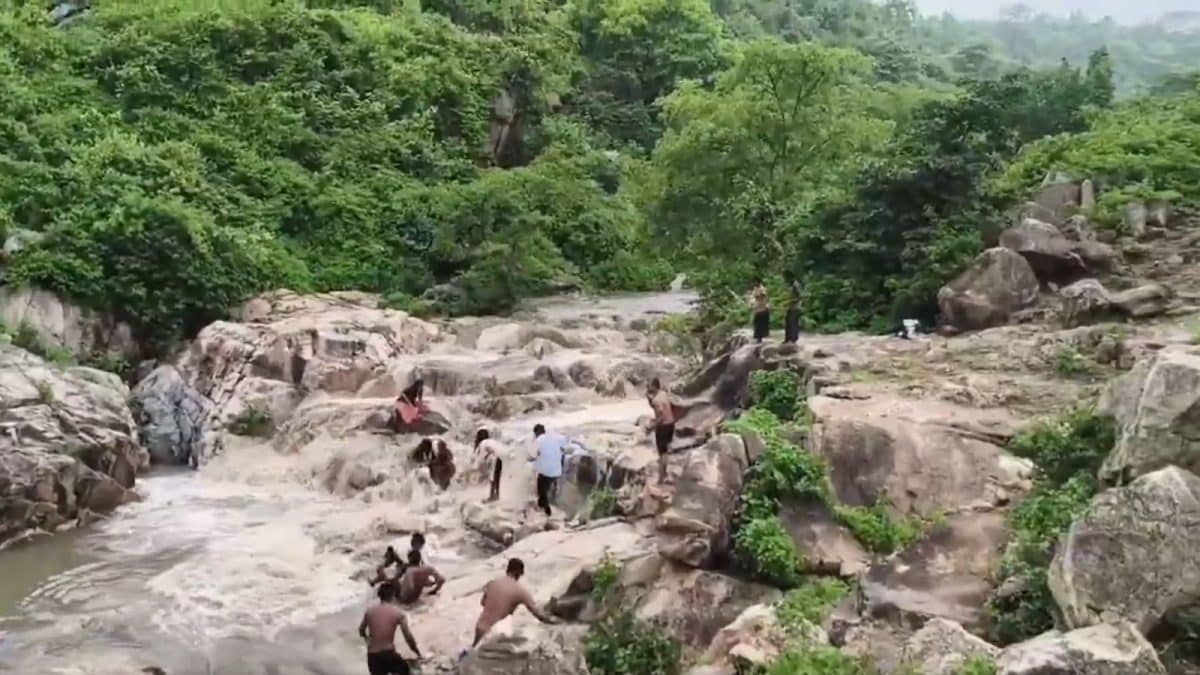 6 Women Escape Death In Dramatic Rescue At Languriya Waterfall In Bihar ...