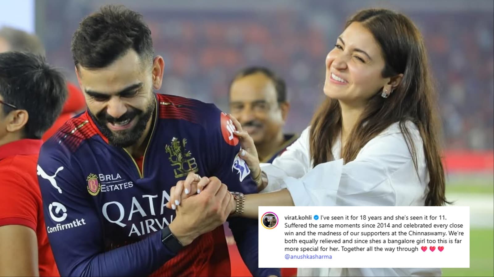 Virat Kohli's Insta Post For 'Bangalore Girl' Anushka Sharma Wins Internet | Cricket News - News18