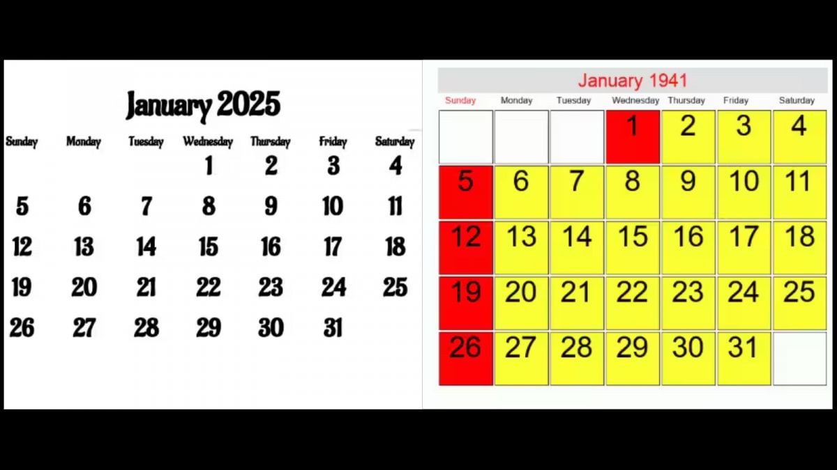 2025 Shares The Same Calendar As 1941 And That’s Sending The Internet ...
