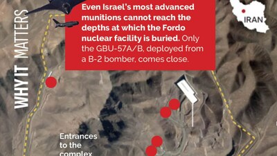 US Bunker Bombs Used To Strike Iran's Fordow Nuclear Site Took 15 Years ...