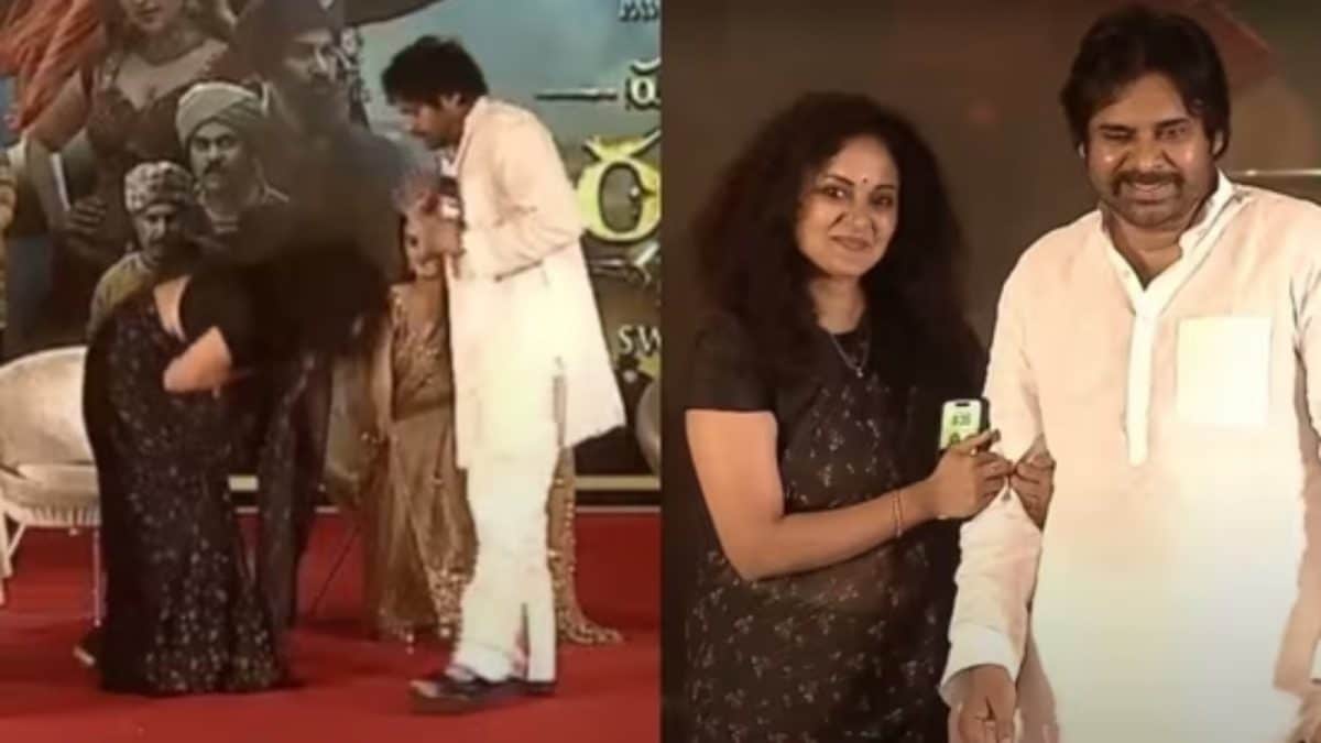 Watch: Pawan Kalyan Gets Uncomfortable As Nivita Manoj Grabs His Arm ...