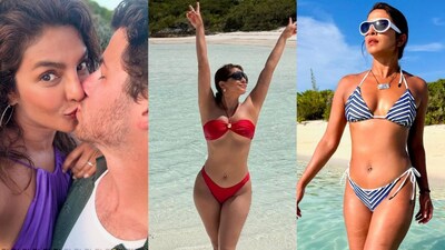 Priyanka Chopra Birthday Celebration Photos: Priyanka Chopra Rocks Sexy Bikinis, Kisses Nick ...