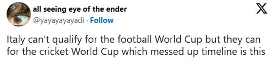 Fans In Shock As Italy Qualify For ICC T20 World Cup 2026: Not On My ...