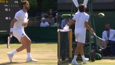 Watch: Jordan Thompson Drops And Catches His Cap While Winning Point At Wimbledon | Sports News ...