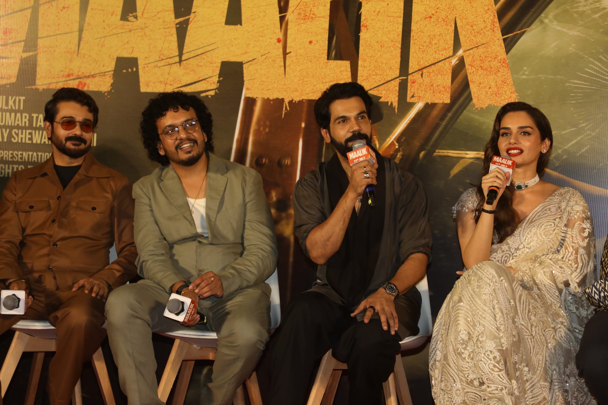 Rajkummar Rao, Manushi Chhillar, Prosenjit Chatterjee At Maalik Trailer Launch