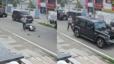 Mahindra Thar Driver Deliberately Hits Elderly In Reverse Gear After ...