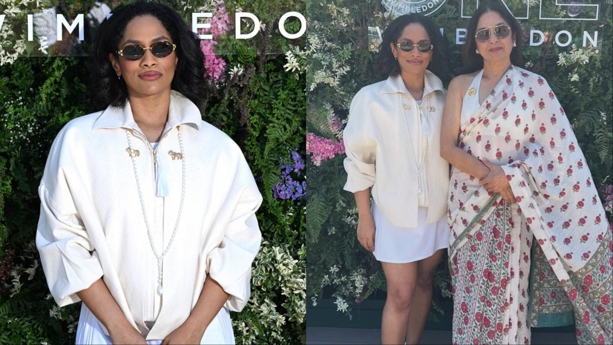 Masaba Gupta Turns Heads At Wimbledon In A Bomber Jacket And Pearls ...