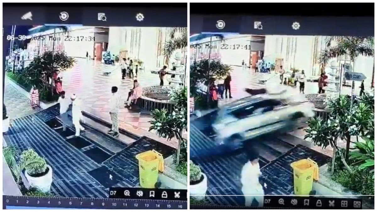 Flying Car Jumps Steps, Rams Into Crowd At Hapur Hotel; CCTV Captures Fatal Crash | Viral News ...