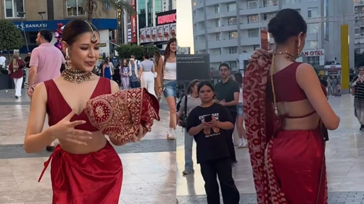 ‘Crying For Attention’: Woman Changes Into Saree In Public, Faces ...