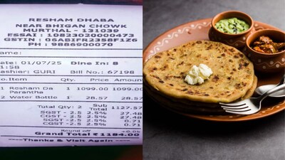 'Rs 1,184 For A Paratha': Viral Bill From Murthal Dhaba Sparks Outrage ...