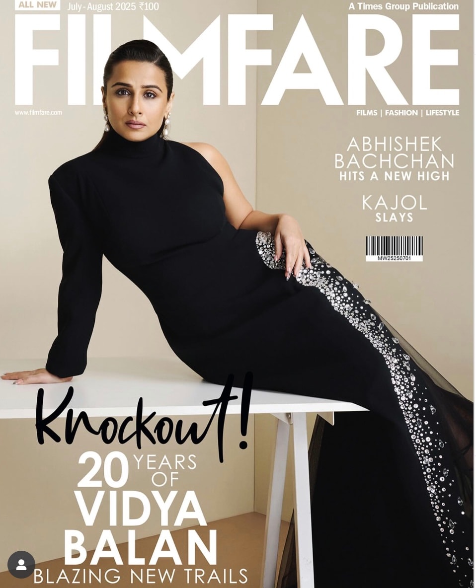 Vidya Balan Marks 20 Years in Bollywood with Gorgeous Filmfare Shoot