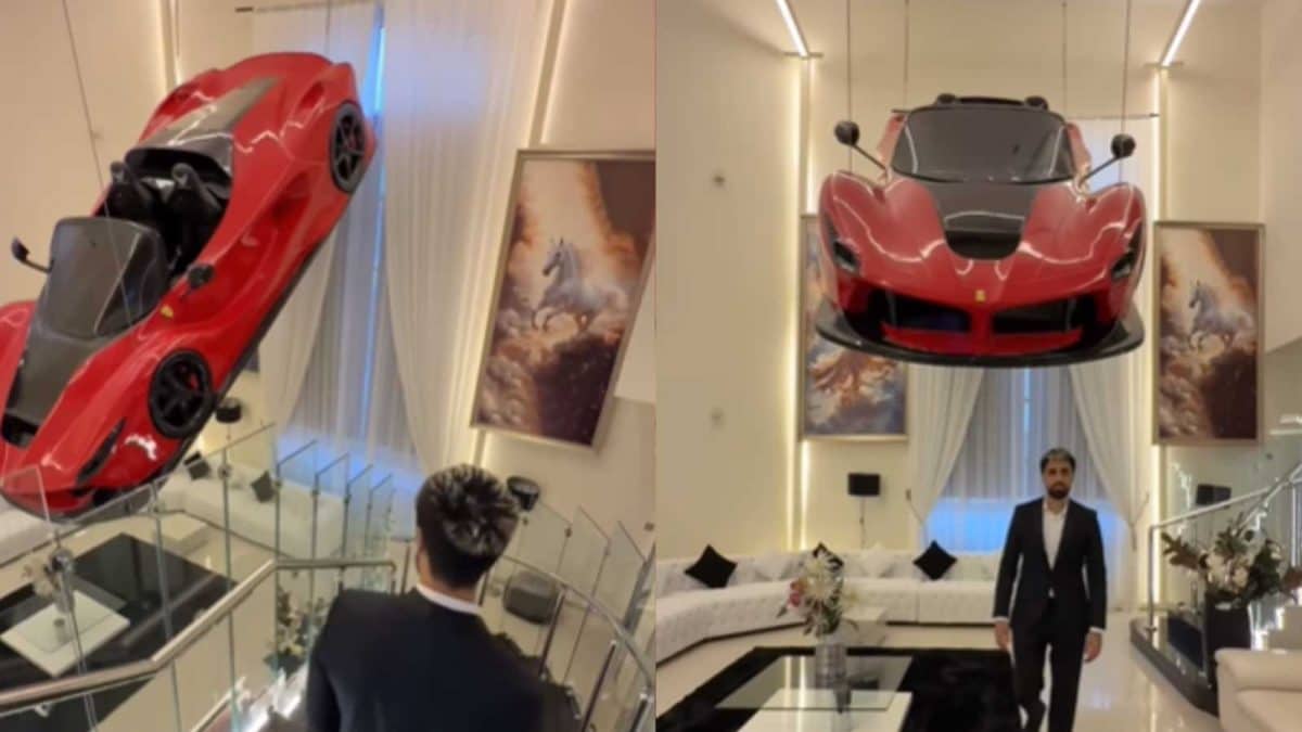 Watch: Dubai Content Creator Turns Ferrari Into Living Room ‘Chandelier ...