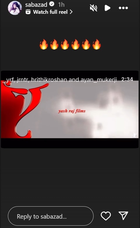 Saba Azad Has THIS Reaction To Boyfriend Hrithik Roshan Starrer War 2 ...