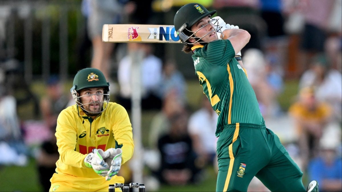 Dewald Brevis Joins Elite List After Hitting Six On First Ball Of His ...