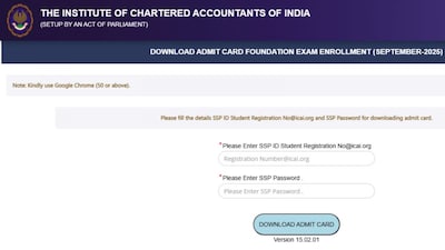 ICAI CA Foundation Exam 2025 Admit Card Out: How to Download, Direct ...
