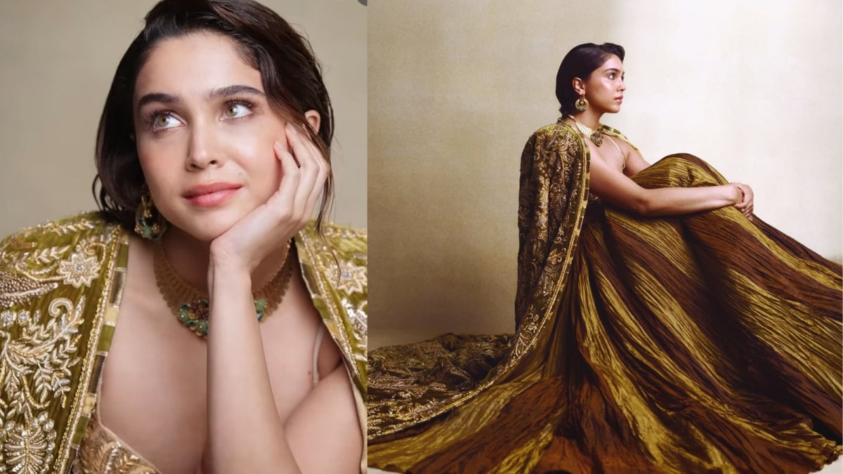 Sharvari Embraces Heritage Glam In Earth-Toned Lehenga And Statement ...