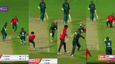 PAK Batter Loses Cool At Teammate After Horrible Mix-Up Leads To Run ...
