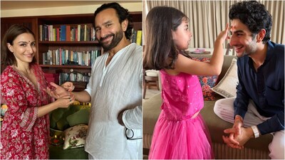 Soha Ties Rakhi To Saif Ali Khan, Drops Ibrahim And Inaaya’s Adorable ...