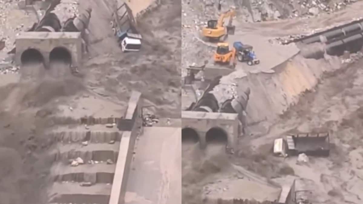 Vehicles Swept Away After Dam Collapses Amid Heavy Rainfall In Himachal ...