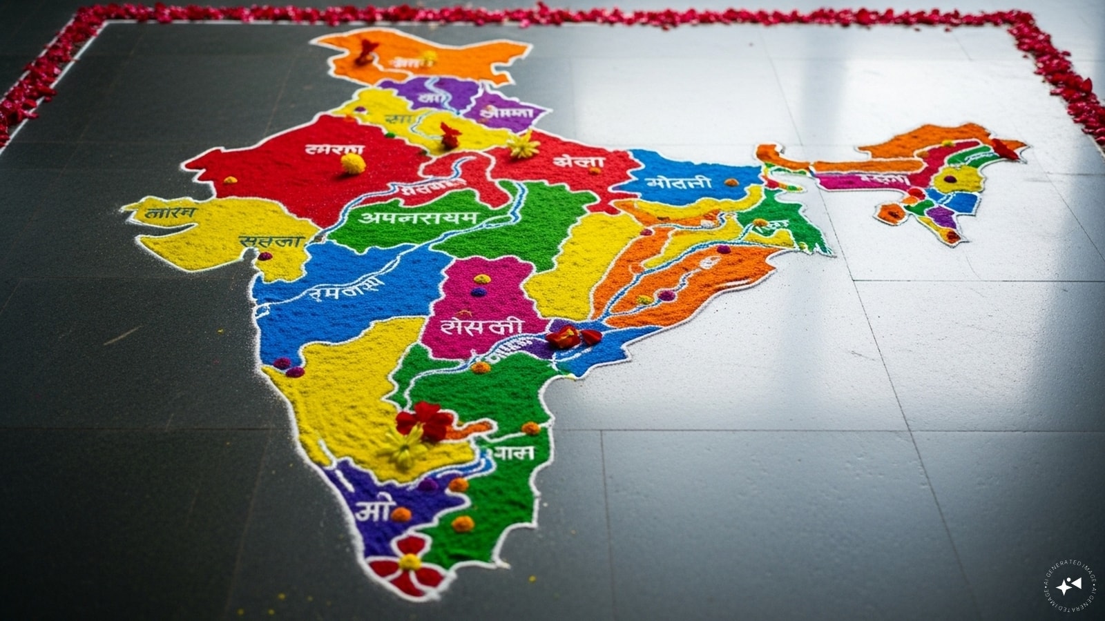 National Flag Rangoli Ideas Featuring Tricolour and Ashoka Chakra