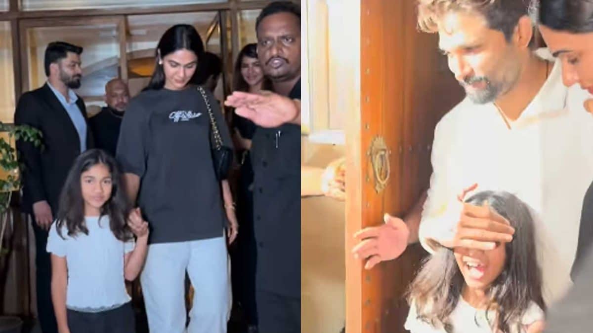 Allu Arjun Uses Hand As Shield To Protect Daughter Arha’s Eyes From ...