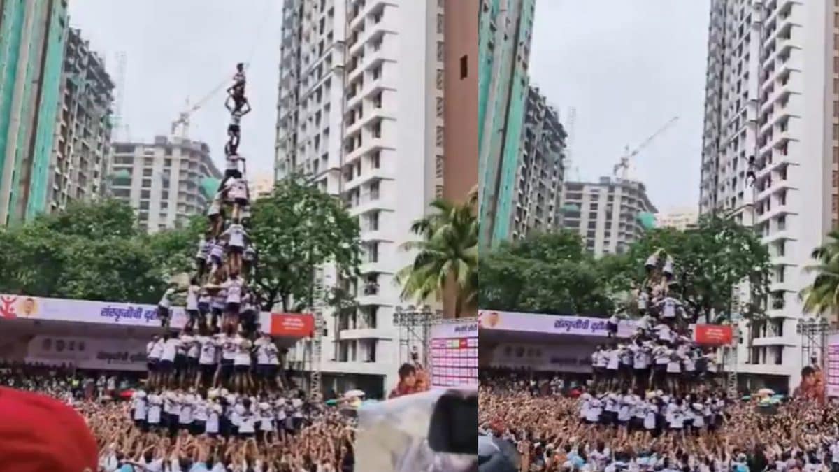 Watch: Konkan Nagar Govinda Pathak Creates 10-Level Human Pyramid in ...