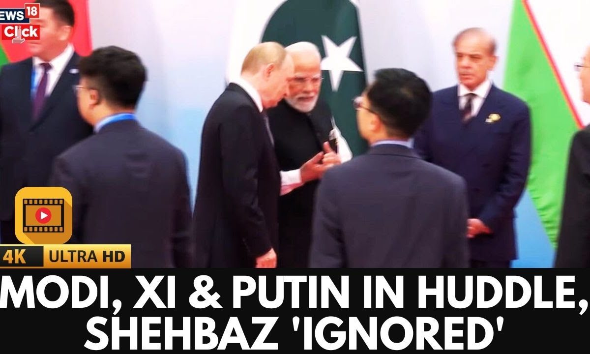 Modi in Rare Huddle with Xi Jinping & Vladimir Putin Turns A Blind Eye To Pak PM | SCO Summit ...