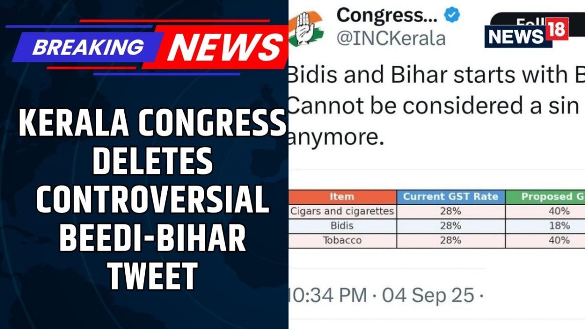 Kerala Congress Deletes Controversial 'Beedi-Bihar' Post, Apologizes ...