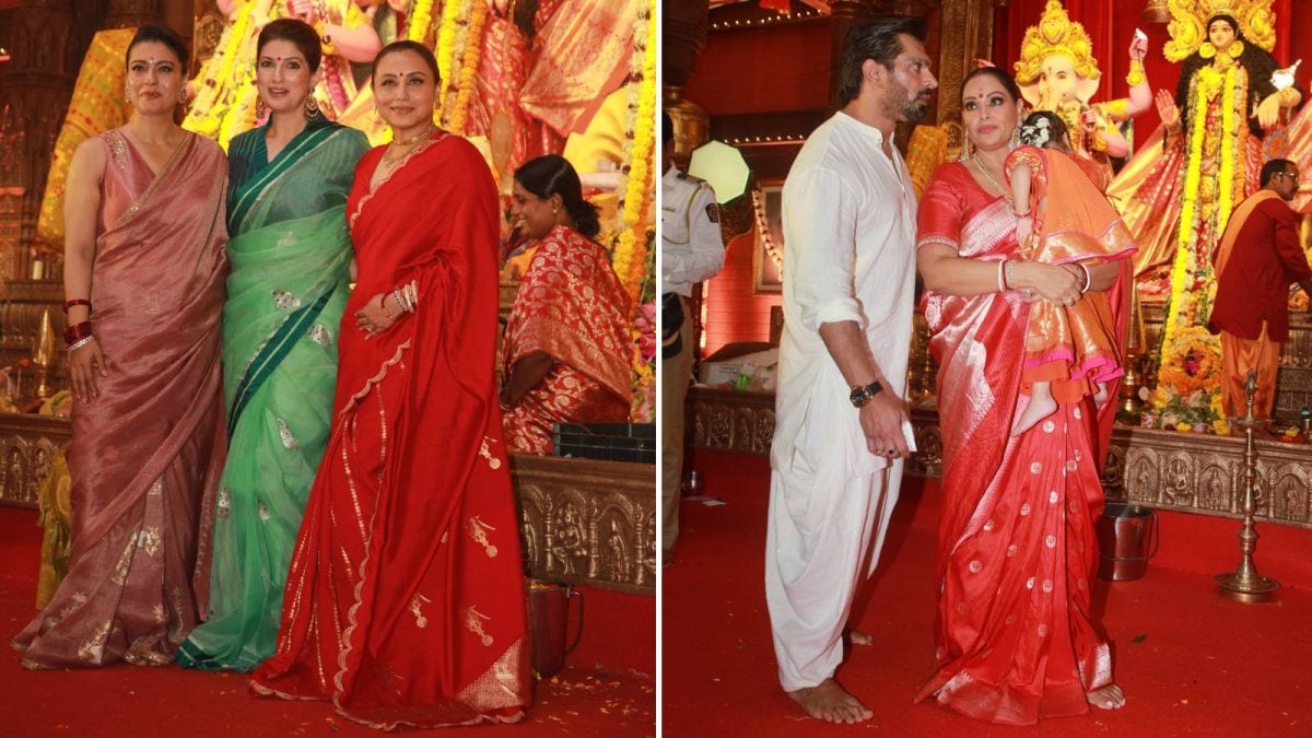 Maha Ashtami 2025: Kajol, Bipasha Basu, Rani Mukerji, Twinkle Khanna Stun In Beautiful Sarees