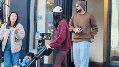 Anushka Sharma And Virat Kohli Step Out For Stroll With Son Akaay, Pics ...