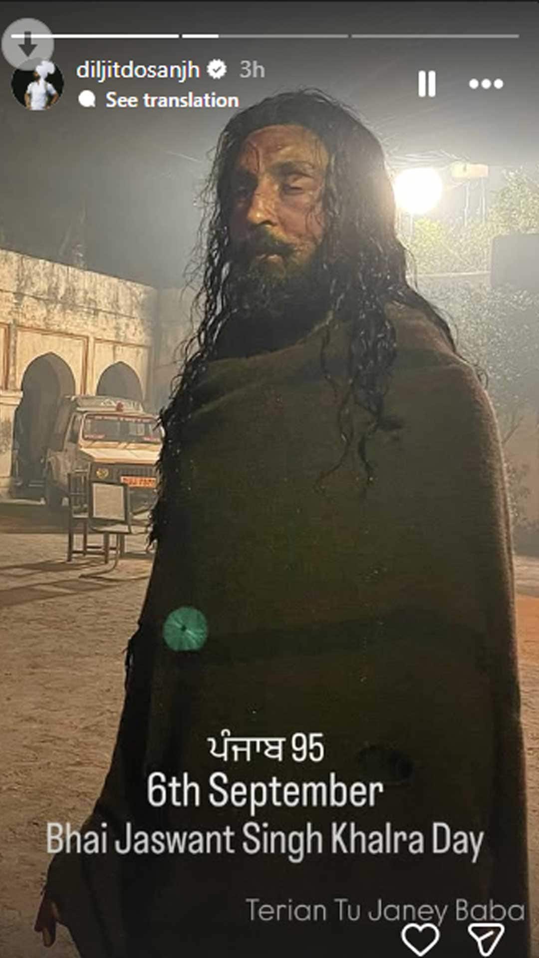 Diljit Dosanjh Pays Homage To Jaswant Singh Khalra With His Bloodstained BTS From Punjab 95 ...