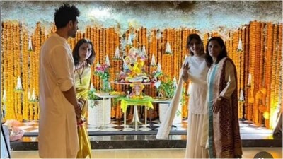 Kartik Aaryan And Sreeleela Celebrate Ganesh Chaturthi Together Amid Dating Rumours | PICS ...