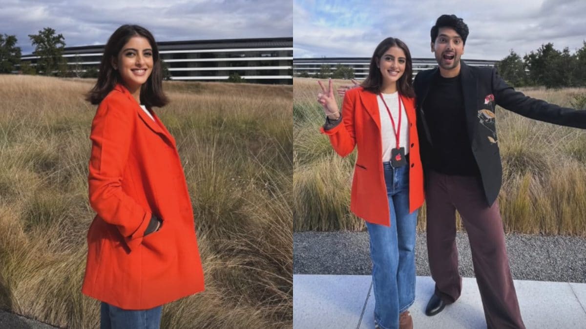 Navya Nanda Stuns In Fiery Red Blazer, Poses With Armaan Malik At ...