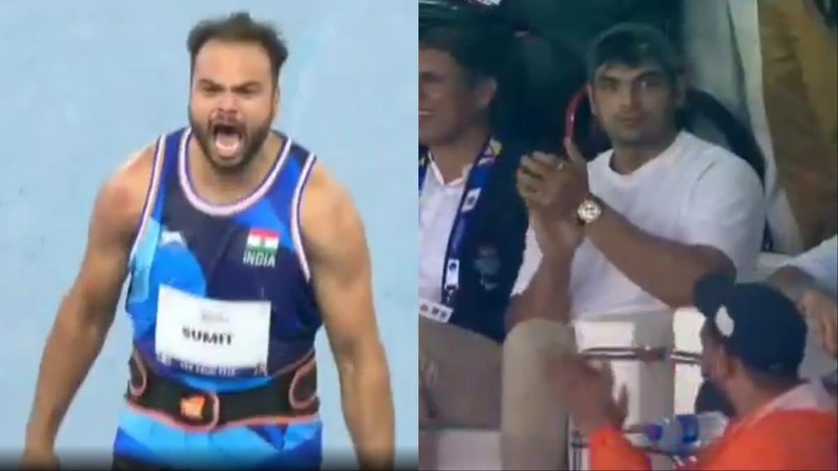 Neeraj Chopra's Reaction After Sumit Antil Throws 71.37m To Win Javelin ...
