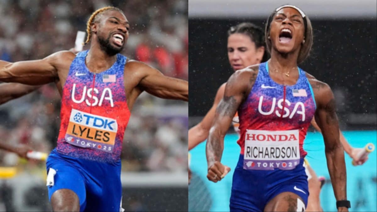 Raining Gold For USA! Noah Lyles, Sha'Carri Richardson Anchor Team To ...