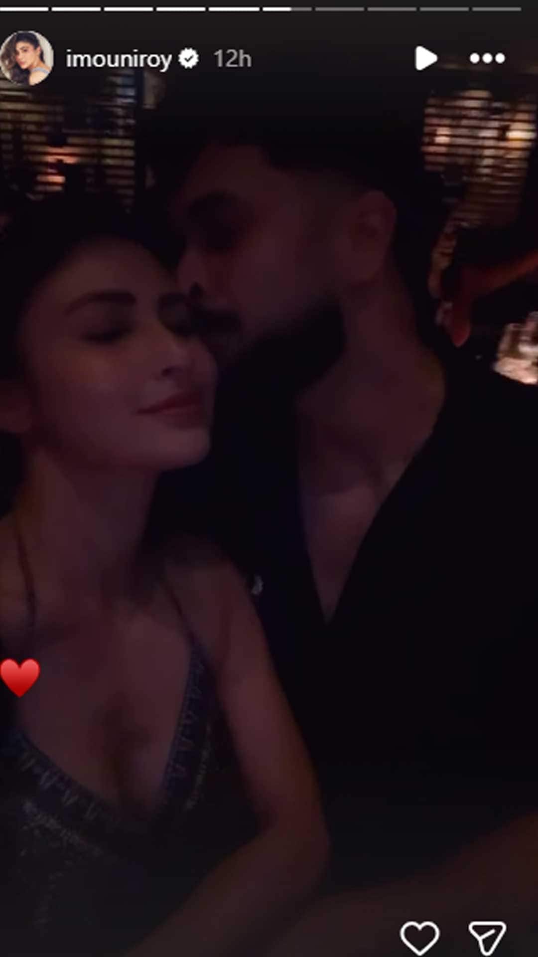 Suraj Nambiar Plants Kiss On Mouni Roy’s Forehead In Adorable Boomerang ...