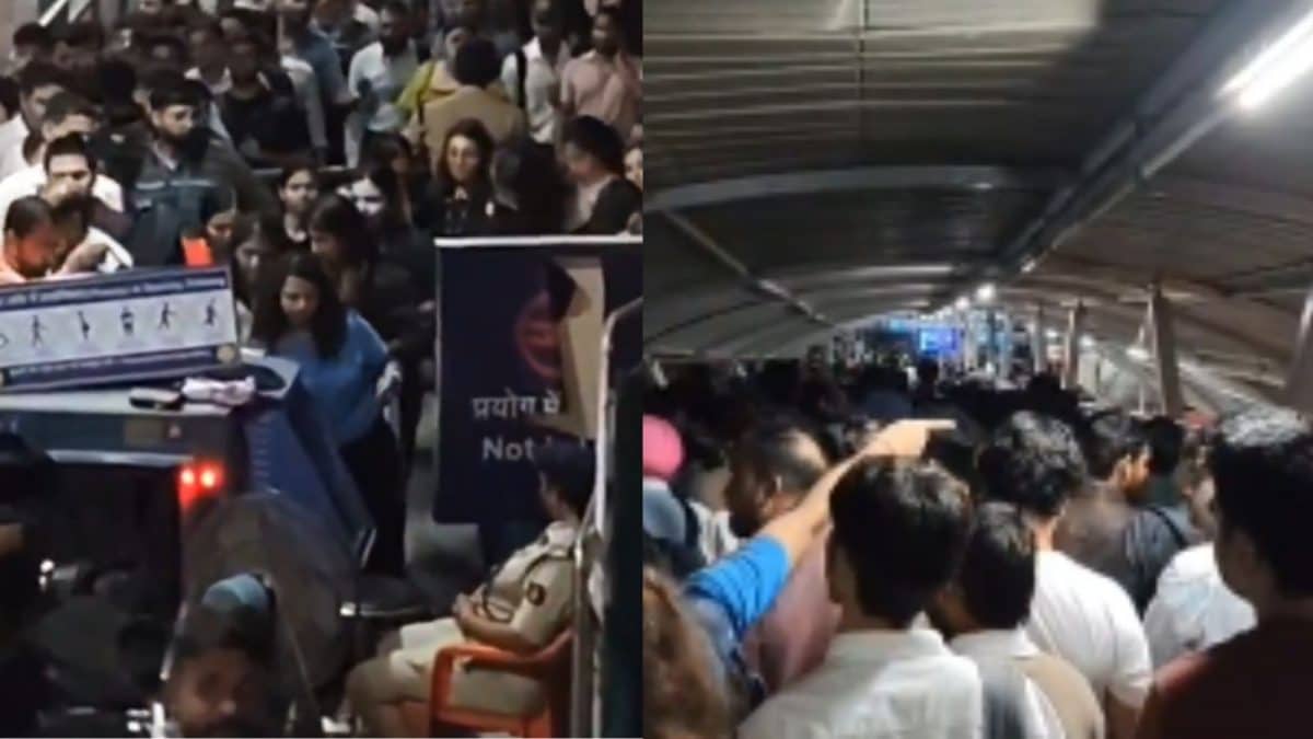 'Human Traffic Jam': Heavy Rain Leads To Metro Chaos In Gurgaon; Orange ...